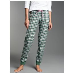 TRIGEMA Damen Schlafanzug "TRIGEMA Schlafanzughose mit Karomuster", Gr. Llilie, 100% Baumwolle, Homewear-Sets