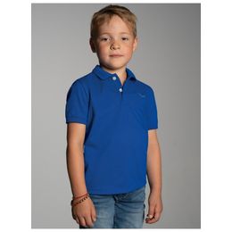 Poloshirt TRIGEMA "TRIGEMA Poloshirt DELUXE Piqu&eacute;", Jungen, Gr. 140, blau (royal), 100% Baumwolle, Basic, Shirts