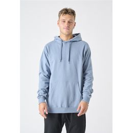 Kapuzensweatshirt Cleptomanicx "Ligull", Herren, Gr. S, braun (hell, denim), 100% Baumwolle, meliert, normal, ohne Ausschnitt, Sweatshirts, mit lockerem Schnitt