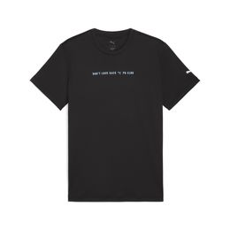 Trainingsshirt Puma "RUN CLUB Graphic T-Shirt Herren", Damen, Gr. L, schwarz, Obermaterial: 100% Polyester, regular fit, Rundhals, Shirts