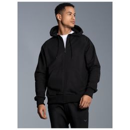 Sweatjacke TRIGEMA "TRIGEMA Sweatjacke mit Kapuze", Herren, Gr. XXL, schwarz, 70% Baumwolle, 30% Polyester, Basic, Sweatjacken Sweatjacke