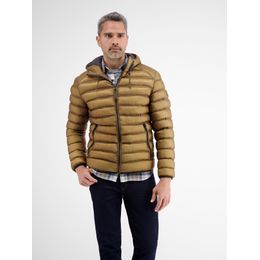 Steppjacke Lerros "Lerros Steppblouson mit Kapuze", Herren, Gr. L, braun, 100% Nylon, Jacken Steppjacke