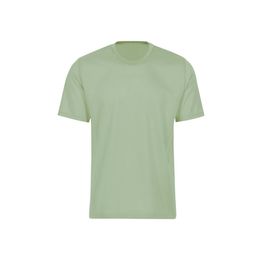 T-Shirt TRIGEMA "TRIGEMA T-Shirt aus 100% Baumwolle", Herren, Gr. L, grün (grün tea), 100% Baumwolle, Basic, Shirts