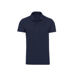 Poloshirt TRIGEMA "TRIGEMA Slim Fit Poloshirt aus DELUXE-Piqu&eacute;", Damen, Gr. M, blau (navy), 100% Baumwolle, Basic, Shirts