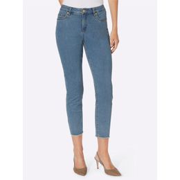 Heine Damen Skinny Jeans, Blau, Gr. 40, Mode, Material: Baumwolle
