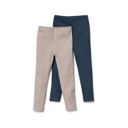 Tchibo - 2 Kinder-Rippleggings - Gr. 86/92 - blau
