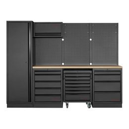 Kraftwerk Mobilio 4er Kombi, Hochschrank, Lochwand, Buche (3964K-BLK-016)