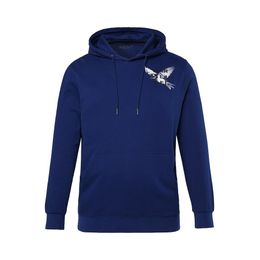 Men Plus Hoodie Herren Gr&ouml;&szlig;e L nachtblau / wei&szlig;