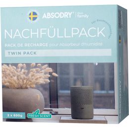 Absodry Duo Family Nachf&uuml;llpackung f&uuml;r Series 6 und Hanger 2 x 600 g mit Frischeduft - Luftentfeuchter & Luftreiniger