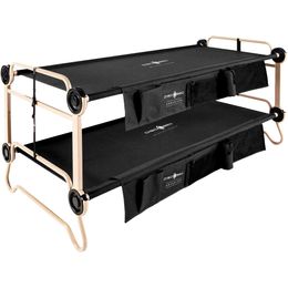 Disc-O-Bed Stockbett mit Seitentaschen XL Schwarz - Feldbetten