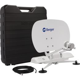 Berger Pathfinder 2.0 faltbare vollautomatische Sat-Anlage Wei&szlig; - Camping-Sat-Anlagen