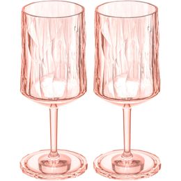 Koziol Superglas CLUB No. 4 2er Set 300 ml transparent rosa quartz - Gl&auml;ser