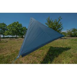 Bent Sonnensegel Zip-Protect Canvas Single mit Rei&szlig;verschluss-Abdeckklappen dunkelblau/RV hellblau - Pavillons & Tarps