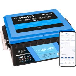 Berger LiFePO4 Lithium Untersitz Batterie Pro 200 Ah 12 V mit Bluetooth & Heizung - Fahrzeug-Batterien
