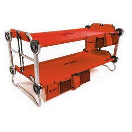 Disc-O-Bed Kid-O-Bunk Kinder Camping Stockbett inkl. Seitentaschen rot / silber - Feldbetten