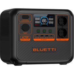 BLUETTI AC70P-Black-EU tragbare Powerstation 1000 W - Powerstations - 0% MwSt. (gem. § 12 Abs. 3 UStG)