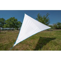 Bent Zip-Canvas Sonnensegel Wei&szlig;/RV Hellblau - Pavillons & Tarps