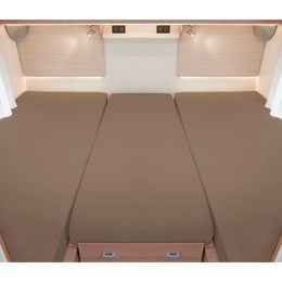 Spannbetttuch Set 3 teilig f&uuml;r Heckbetten taupe - Spannbettt&uuml;cher & Bettw&auml;sche von Bettwaren-Shop