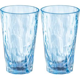 Koziol Superglas CLUB No. 6 2er Set 300 ml transparent aquamarine - Gl&auml;ser