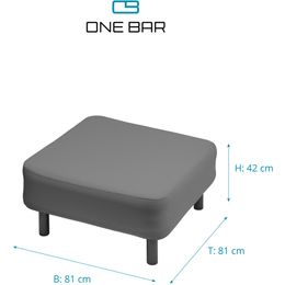 One bar Grundelement 3 Hocker Gestell - Polster & Sitzauflagen