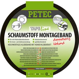Petec Schaumstoff-Montageband doppelseitiges Klebeband 10 m x 19 mm x 1 mm - Klebstoffe & Dichtmittel