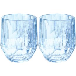 Koziol Superglas CLUB No. 24 2er Set 300 ml transparent auqamarine - Gl&auml;ser