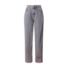 Ed Hardy Jeans 'Dragon and Sword' Damen Gr&ouml;&szlig;e 34 grey denim / flieder / kirschrot / schwarz