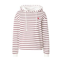 Pieces Sweatshirt 'PCCHILLI' Damen Gr&ouml;&szlig;e XS weinrot / wei&szlig;