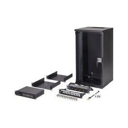 Digitus Netzwerk-Set SOHO Pro 10" 315x300 mm (BxT), IT-Schrank schwarz, 12 H&ouml;heneinheiten