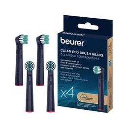 Beurer TB B&uuml;rstenk&ouml;pfe Clean Eco Green Planet, Aufsteckb&uuml;rste dunkelblau, 4er Pack