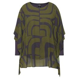 Ulla Popken Tunika Damen Größe 5XL/6XL blau / grün