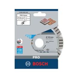 Bosch PRO Stone Diamanttrennscheibe, &Oslash; 125mm Bohrung 22,23mm
