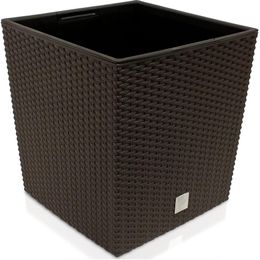 Deuba Blumentopf Rato Low 2er-Set Umbra 32x32x33cm