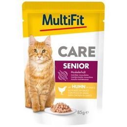 MultiFit CARE, Nassfutter Katze, Senior, mit Huhn in Sauce 48x85 g