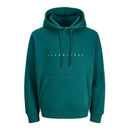 Jack & Jones Jack & Jones Sweatshirt 'JJEStar' Herren Gr&ouml;&szlig;e XXL smaragd / wei&szlig;