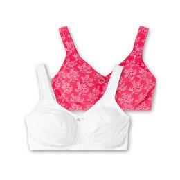 sheego BH Damen Gr&ouml;&szlig;e 105 pink / rosa / wei&szlig;