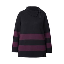 Ulla Popken Pullover Damen Gr&ouml;&szlig;e M/L burgunder / schwarz