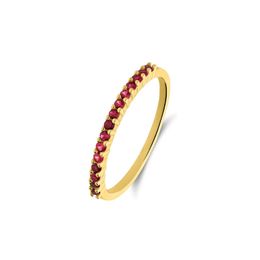 Lucardi Ring 'Chic' Damen Gr&ouml;&szlig;e 62 gold / weinrot