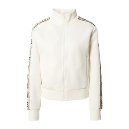Guess Sportsweatjacke 'Brithey' Damen Gr&ouml;&szlig;e XXS beige / schwarz / wollwei&szlig;