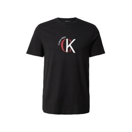 Calvin Klein Jeans T-Shirt Herren Gr&ouml;&szlig;e L feuerrot / schwarz / wei&szlig;