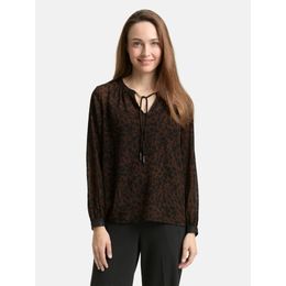 Tom Tailor Bluse Damen Gr&ouml;&szlig;e XXXL dunkelbraun / schwarz