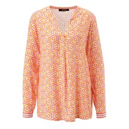 Aniston SELECTED Bluse Damen Gr&ouml;&szlig;e M hellorange / hellpink / wei&szlig;