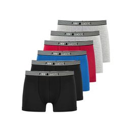 Jimmy Sanders Boxershorts Herren Gr&ouml;&szlig;e S blau / grau / blutrot / schwarz / wei&szlig;