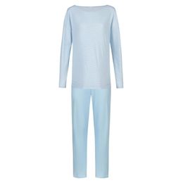 Mey Pyjama 'Simple Stripes' Damen Größe L blau Winterkleid