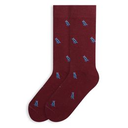 von Jungfeld Socken 'mit Weihnachtsmotiven' Damen Gr&ouml;&szlig;e 35/38 bordeaux
