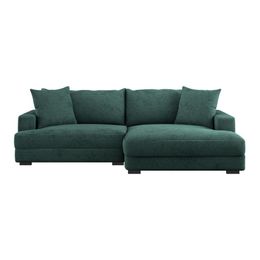 P & B Ecksofa, Dunkelgr&uuml;n, Textil, L-Form, 265x180 cm, Made in Europe, Wohnzimmer, Sofas & Couches, Wohnlandschaften, Ecksofas
