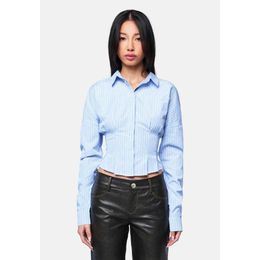 OW Collection Bluse 'Eliza' Damen Gr&ouml;&szlig;e XL hellblau / wei&szlig;