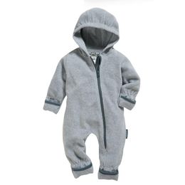 Playshoes Fleece-Overall in Grau - 34% | Größe 74 | Babyoveralls