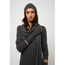 AUTHENTIC CASHMERE Kaschmir-M&uuml;tze "Pinier" in Anthrazit - 47% | Damen-muetzen-caps