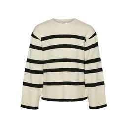 Vero Moda Girl Pullover in Creme/ Schwarz - 64% | Gr&ouml;&szlig;e 122/128 | Kinder-pullover